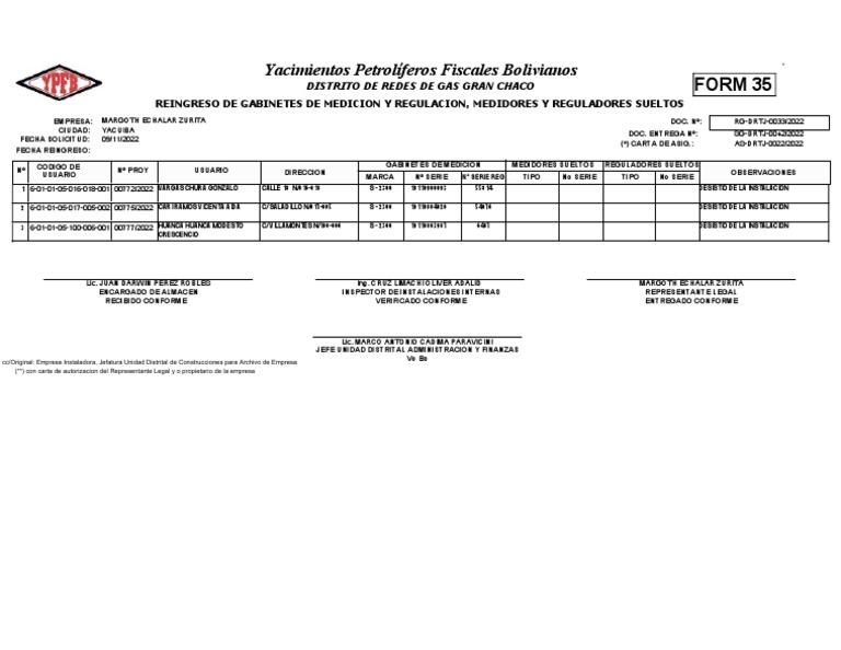 Form 35 | PDF | Petróleo