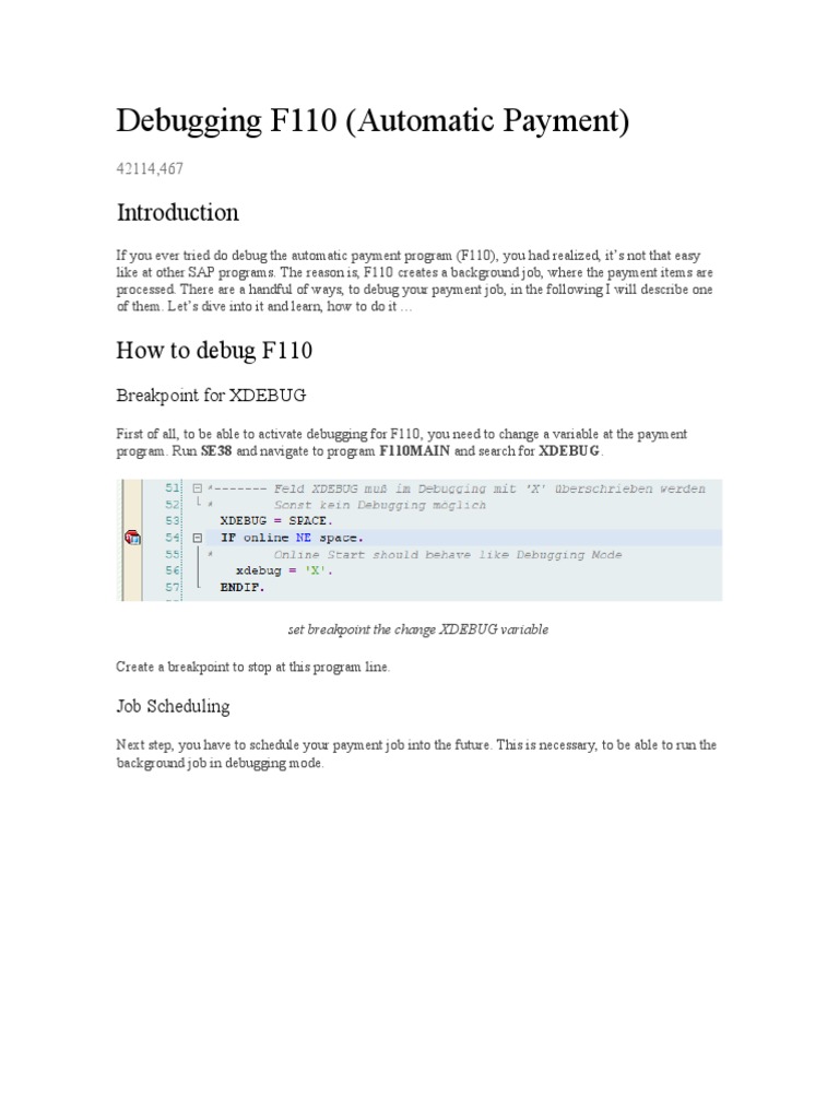Debug F110 | PDF | Computers