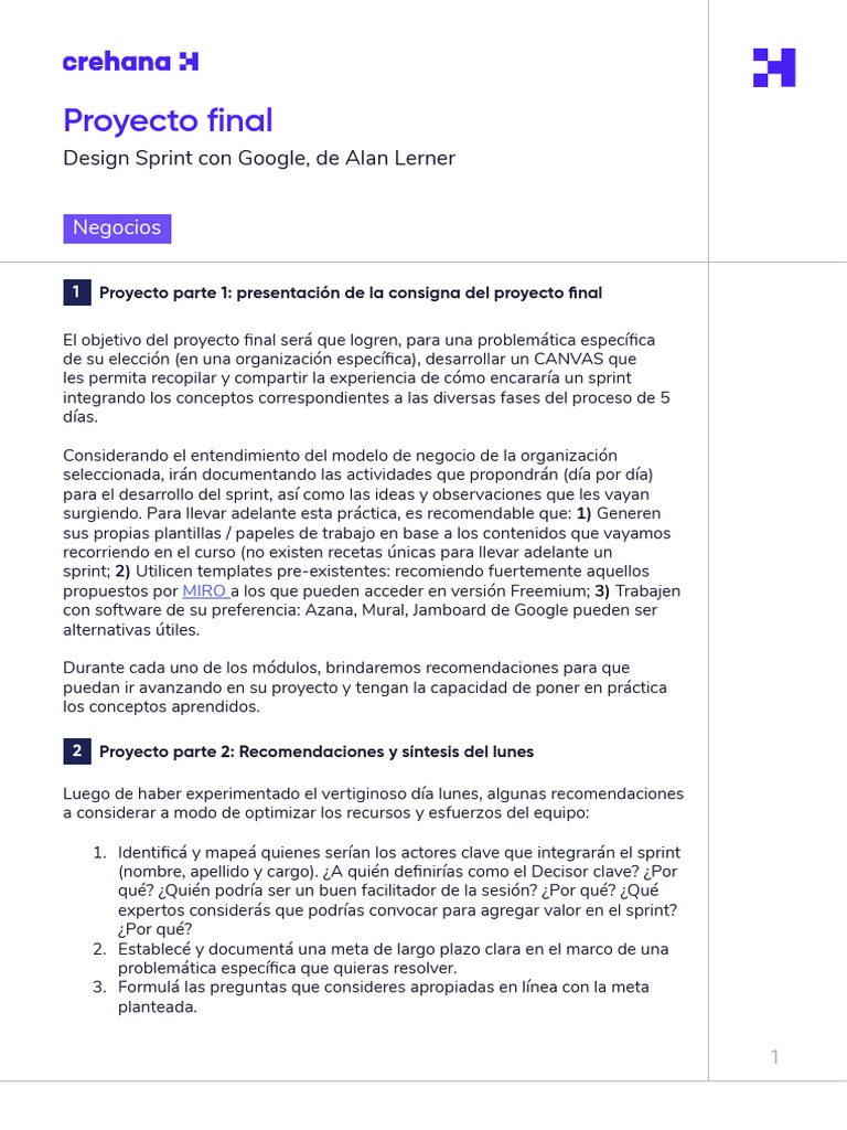 Proyecto Final Design Sprint Con Google | PDF | Software