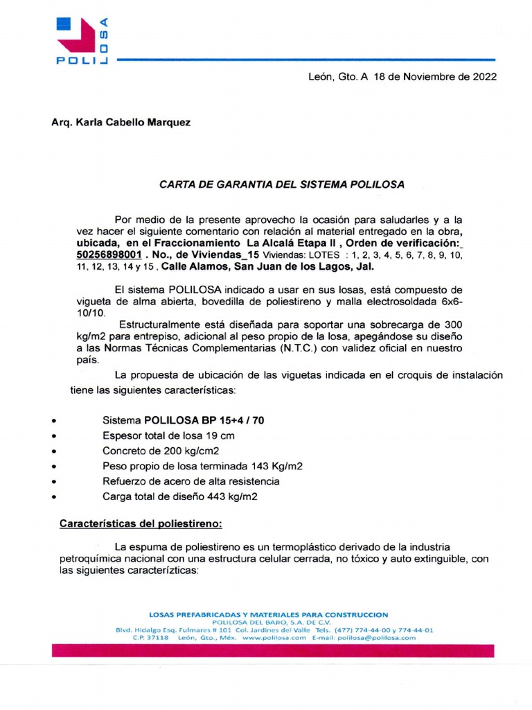 Carta de Garantia20221117 | PDF