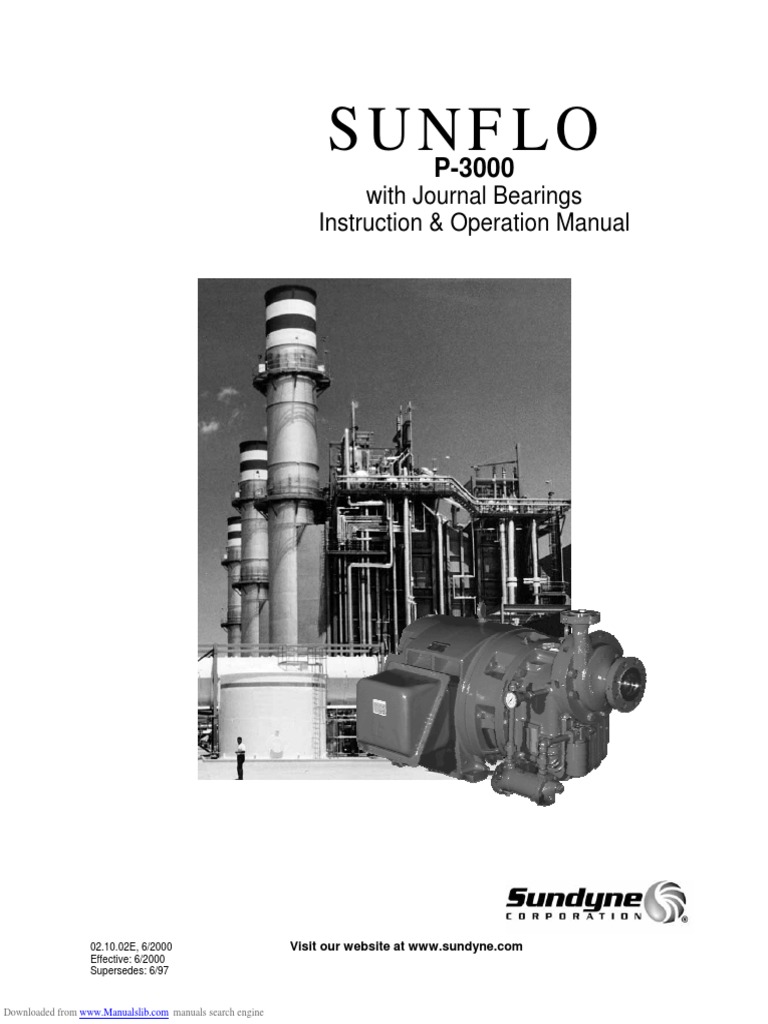 Sunflo p3000 Series | PDF | Pump | Personal Protective Equipment