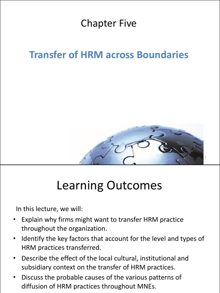 Topic 5-Transfer of HRM Across Boundaries | PDF | Human Resource ...