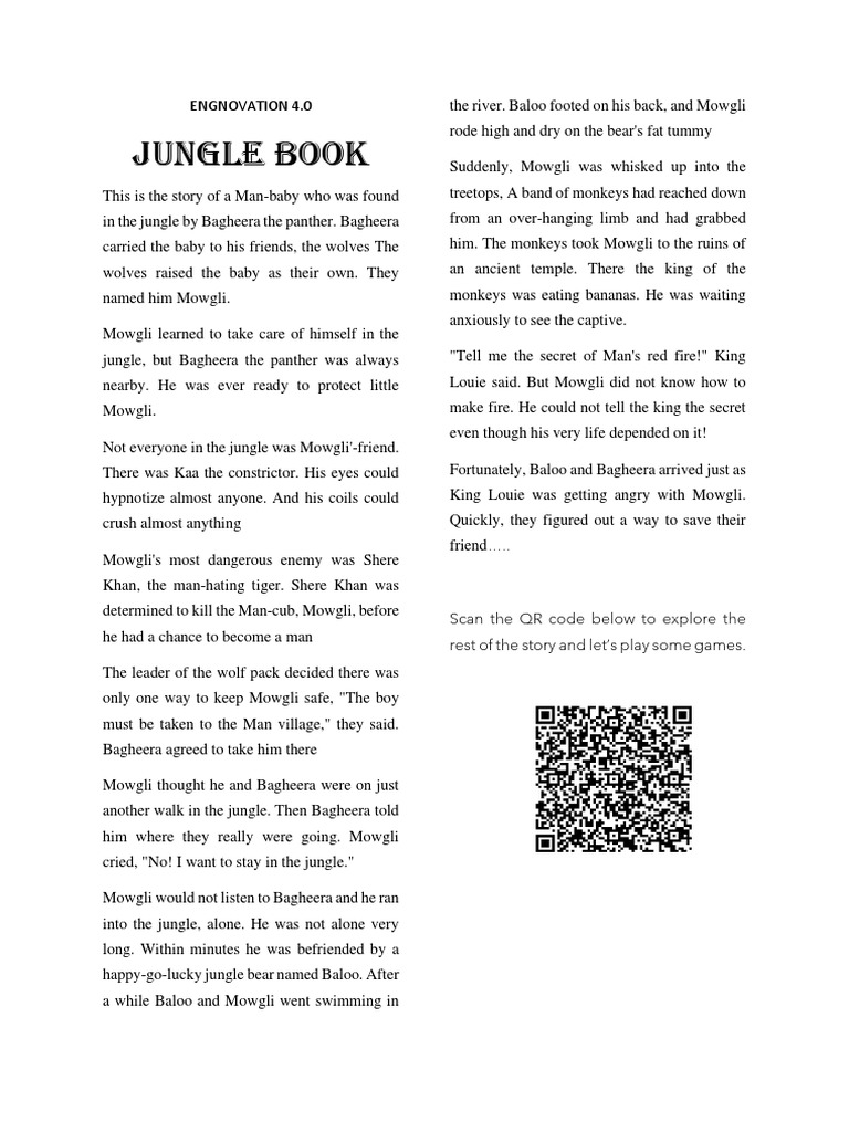 THE JUNGLE BOOK TEXT | PDF | Bagheera | Baloo