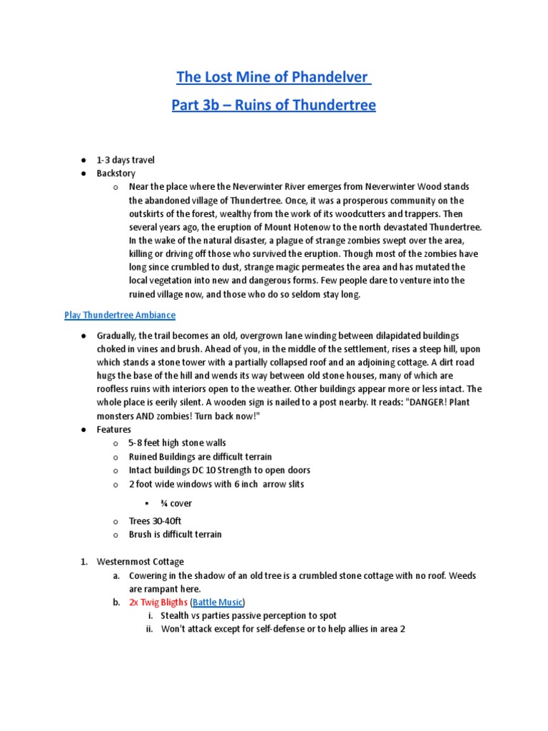 The Lost Mines Part 3 Ruins of Thundertree-1 | PDF | Dragon