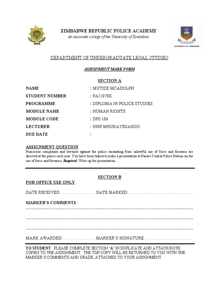 088471n Dps 106 Use of Force and Firearms | PDF | Police | Crime & Violence