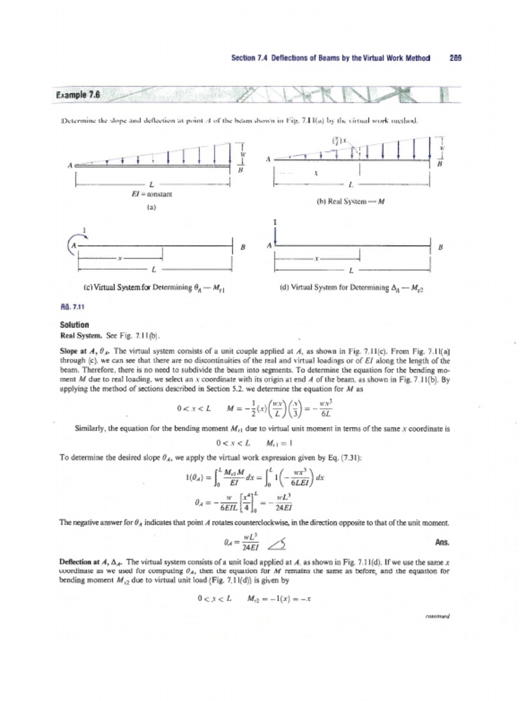 1) Beam Deflection (Virtual Work Method) | PDF