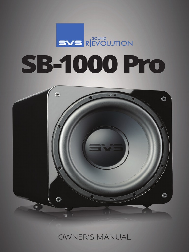 Sb-1000pro Manual Web 02262021 | PDF | Loudspeaker | Electromagnetic ...