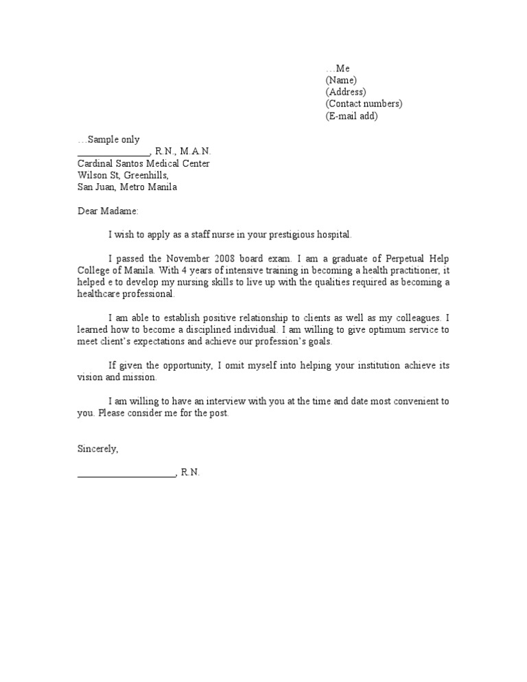 Application Letter Sample | PDF