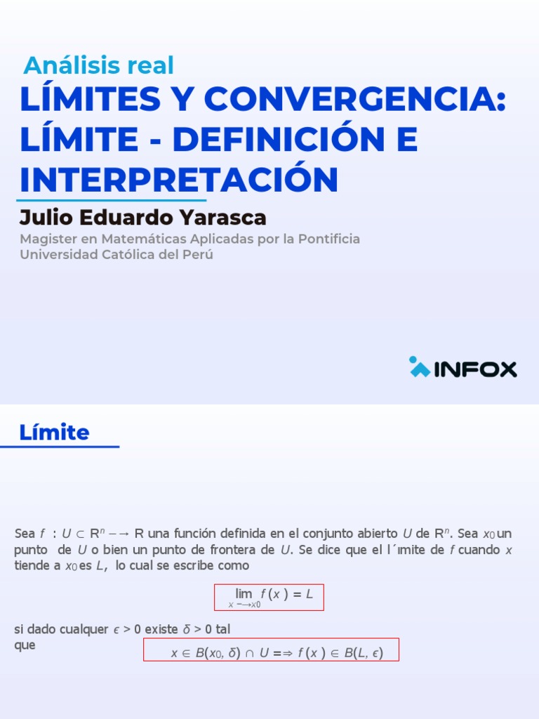 Límites y Convergencia - Límite - Definición e Interpretación | PDF
