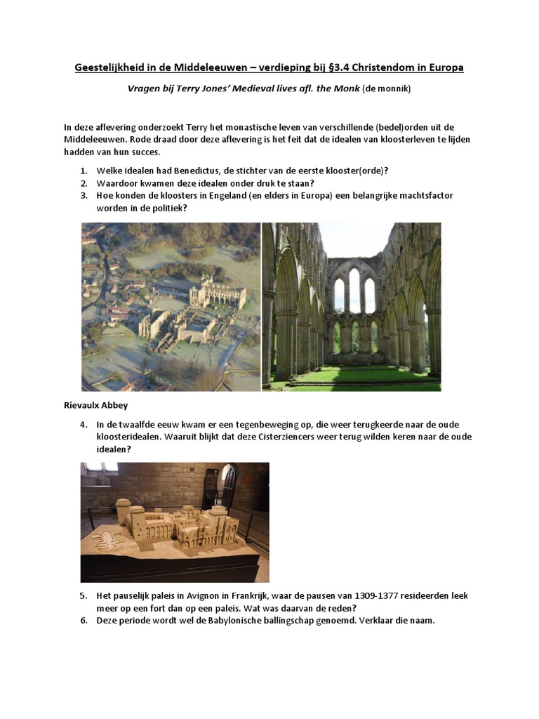 Opdrachten Bij Terry Jones Medieval Lives - The Monk | PDF