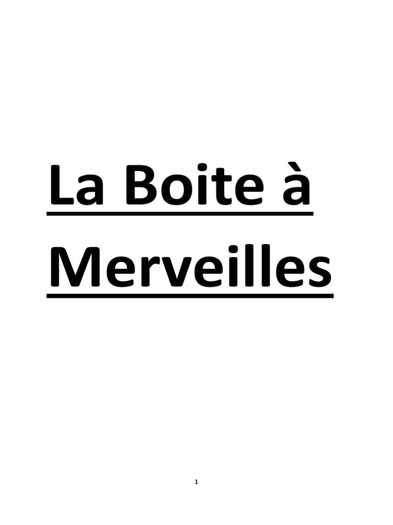 La Boite À Merveilles | PDF