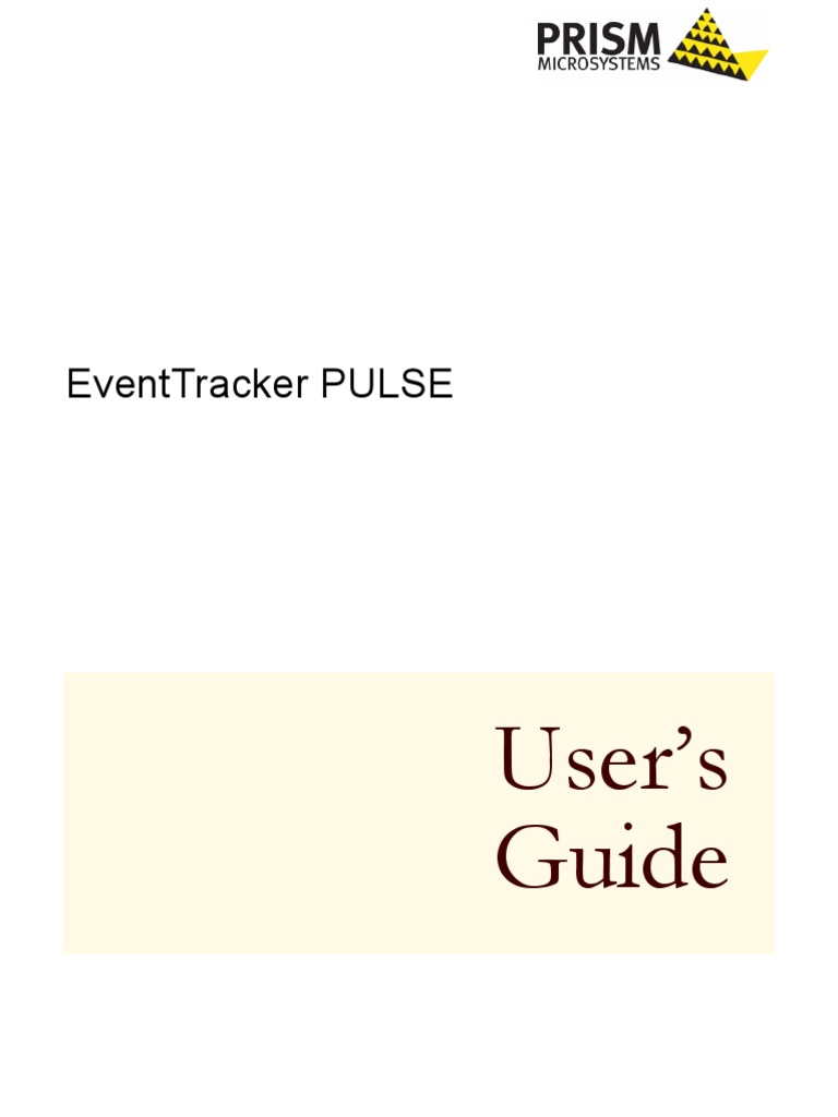 Event Tracker PULSE User Guide | PDF | Graphical User Interfaces | Microsoft Windows