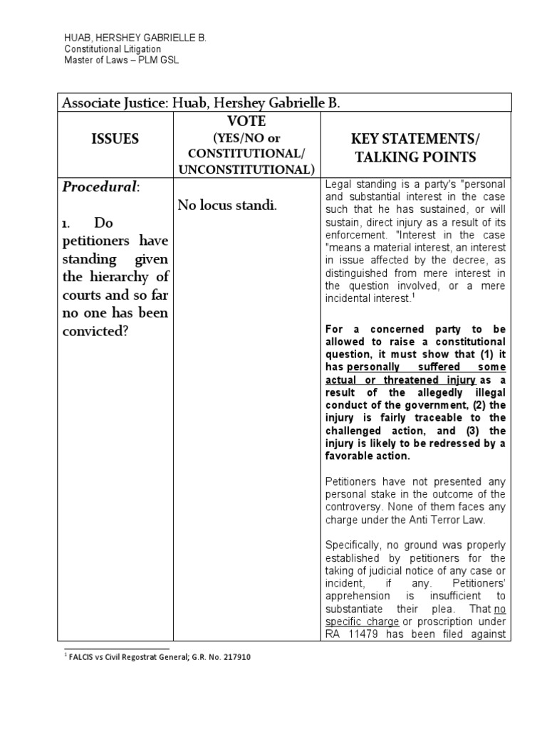 Atl Opinio - Huab | PDF | Overbreadth Doctrine | Facial Challenge