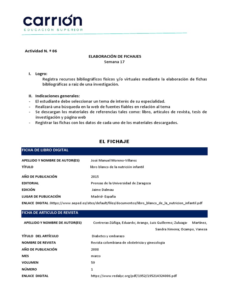 Actividad - Fichas 2 | PDF