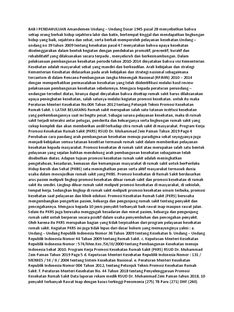 Program Kerja PKBRS | PDF