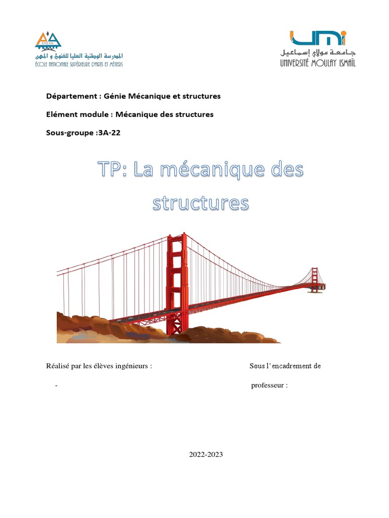 TP MDS MODELE | PDF | Treillis (assemblage) | Mécanique newtonienne