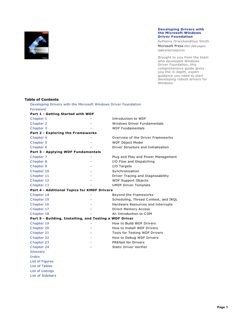 Developing Driver With Windows Driver Foundation | PDF
