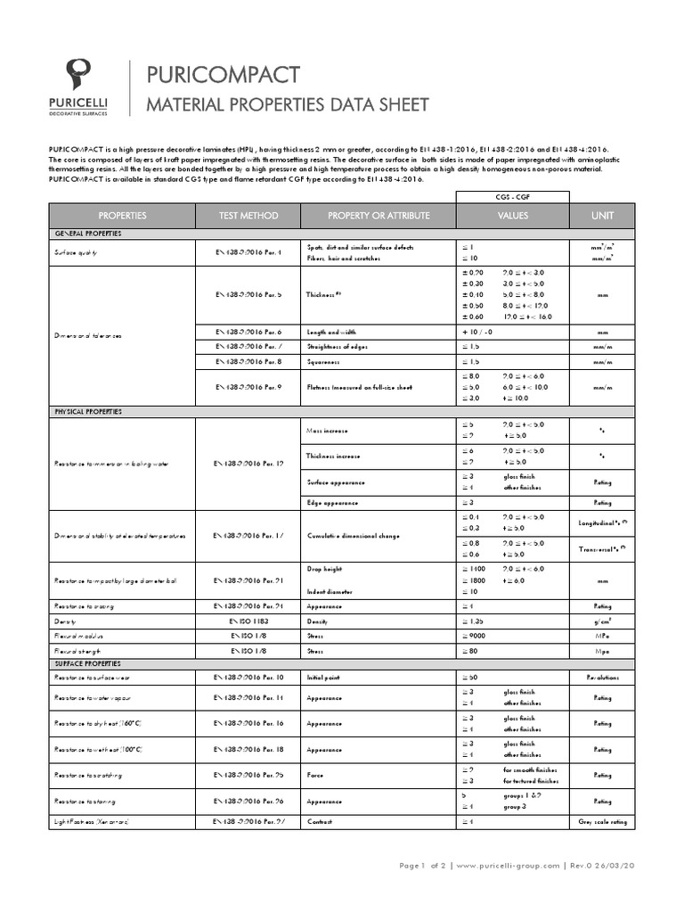PURICOMPACT Eng Rev01 | PDF | Materials | Chemistry