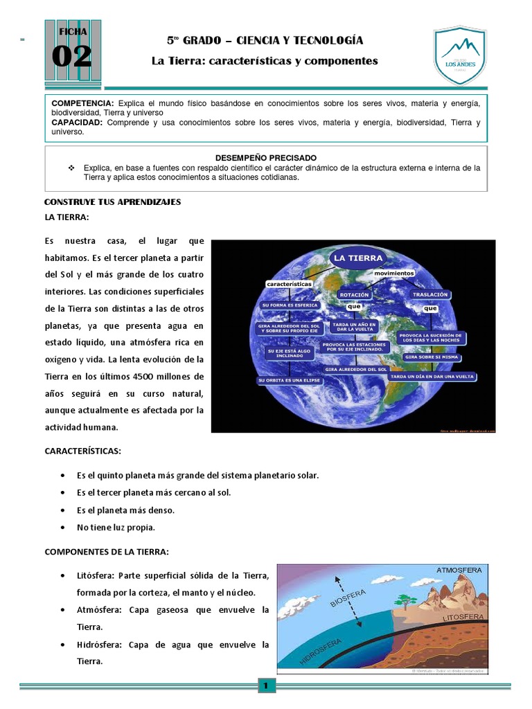 Características y Componentes de la Tierra | PDF | Tierra | Dom