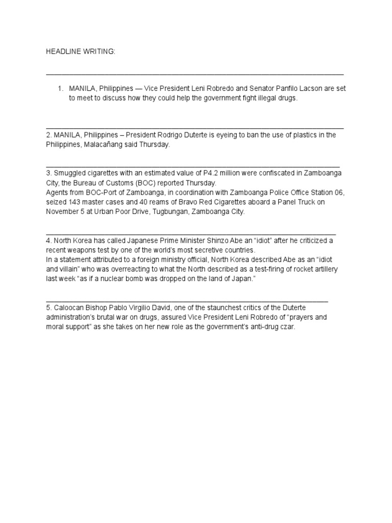 Output2 Copyediting Headlining 1 | PDF | Philippines