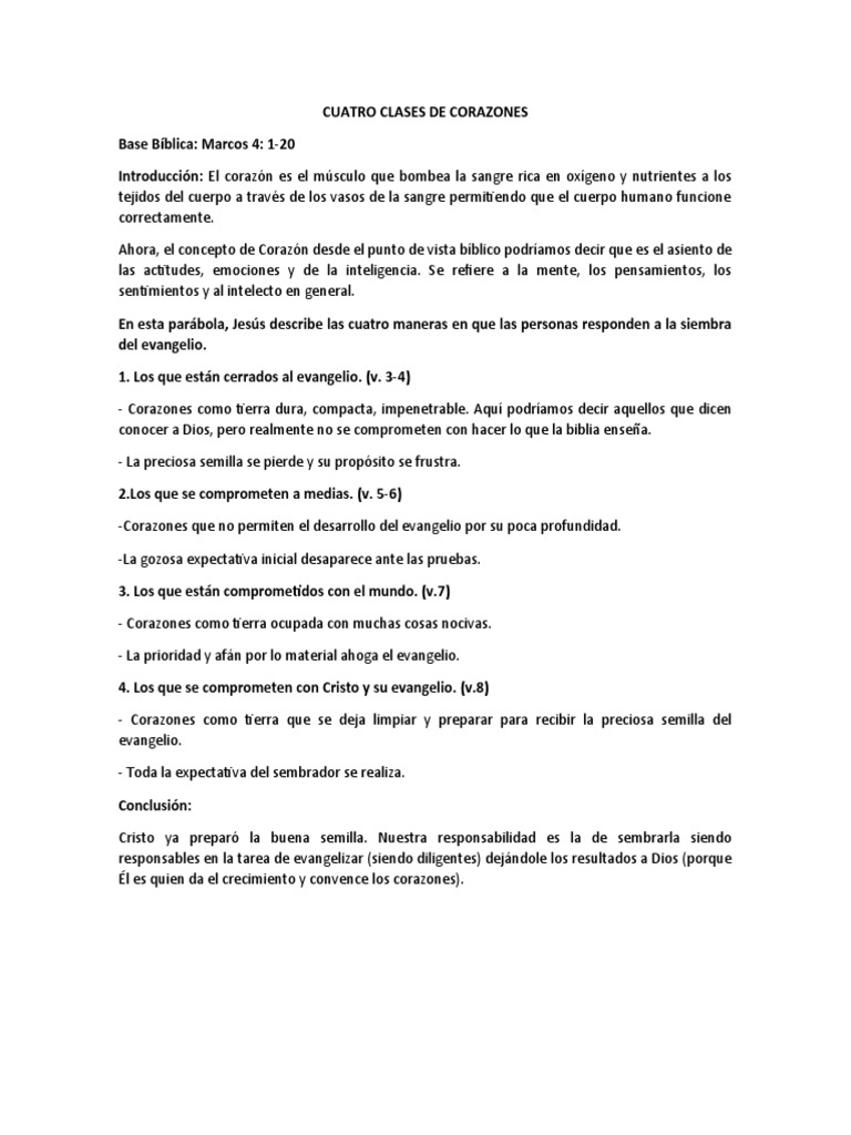 Cuatro Clases de Corazones | PDF