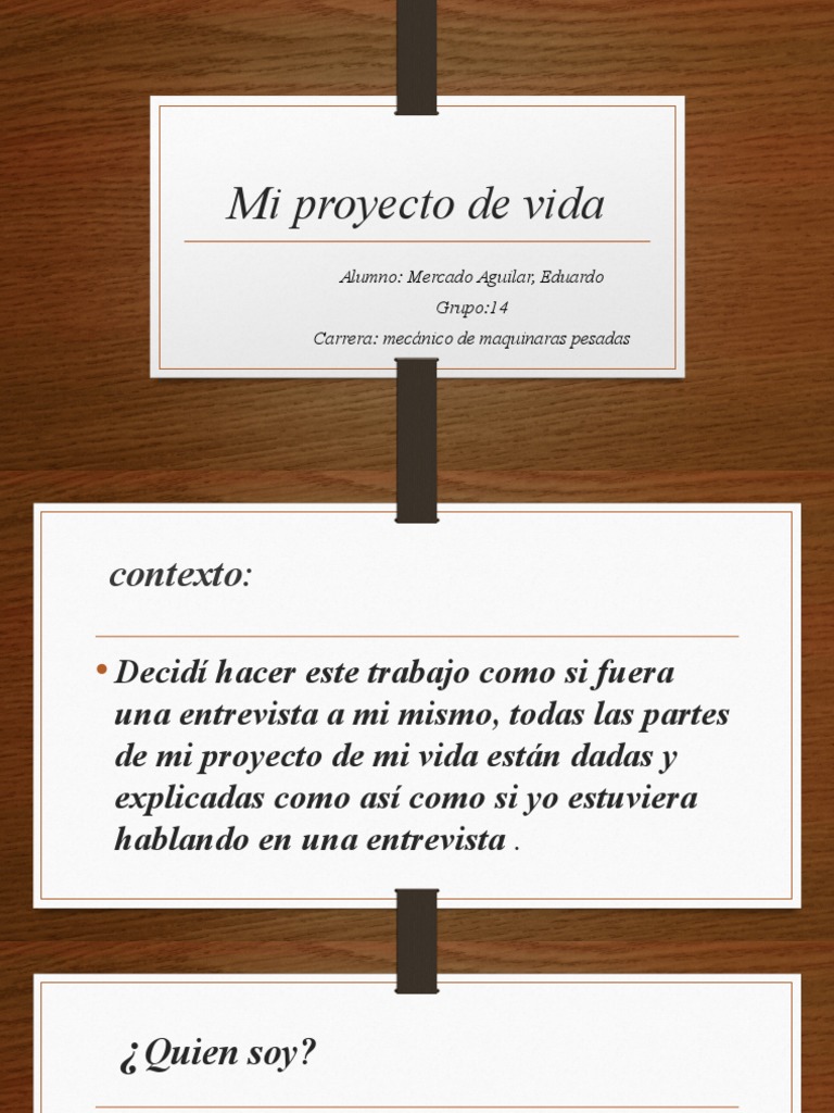 Mi Proyecto De Vida Pdf