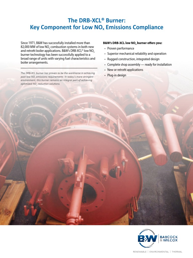 E101 3154 DRB XCL Burner Babcock Wilcox | PDF | N Ox | Combustion