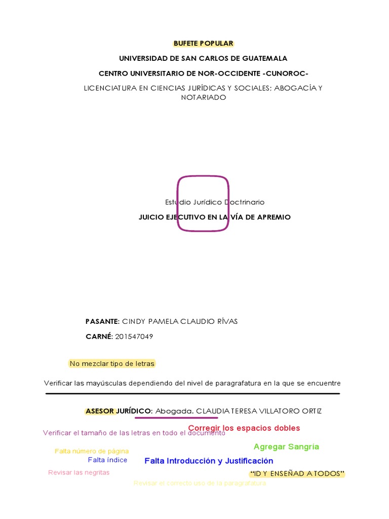 Cindy Claudio Estudio Juridico | PDF | Sentencia (ley) | Ley procesal