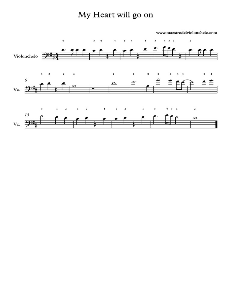 My Heart Will Go On. Versión Avanzada | PDF