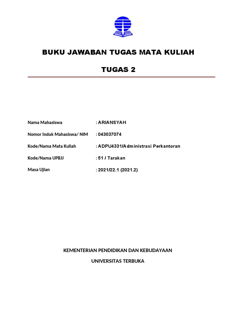 Tugas 2 Administrasi Perkantoran | PDF