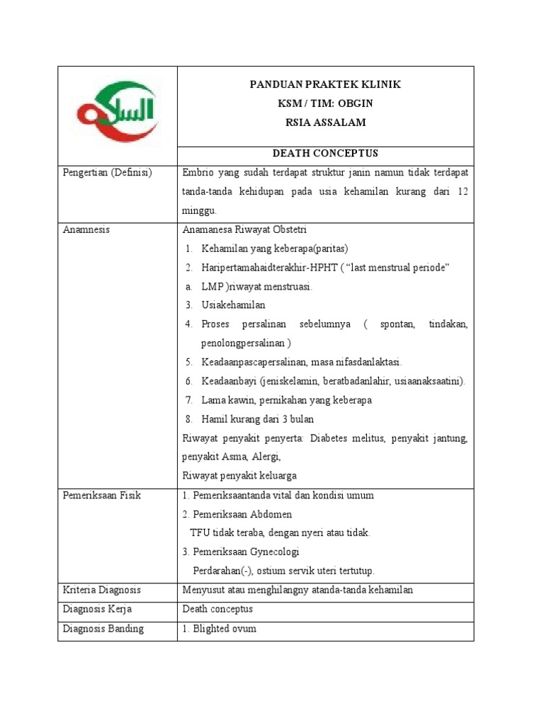 Panduan Diagnosis Death Conceptus | PDF | Sains & Matematika