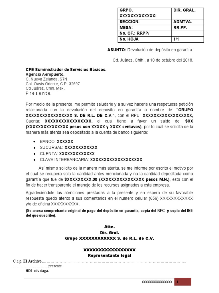 Oficio Cfe | PDF | Bancario | Servicios financieros