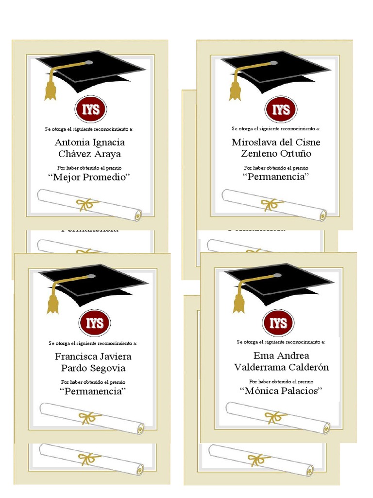 Tarjetas de Regalo Licenciatura | PDF
