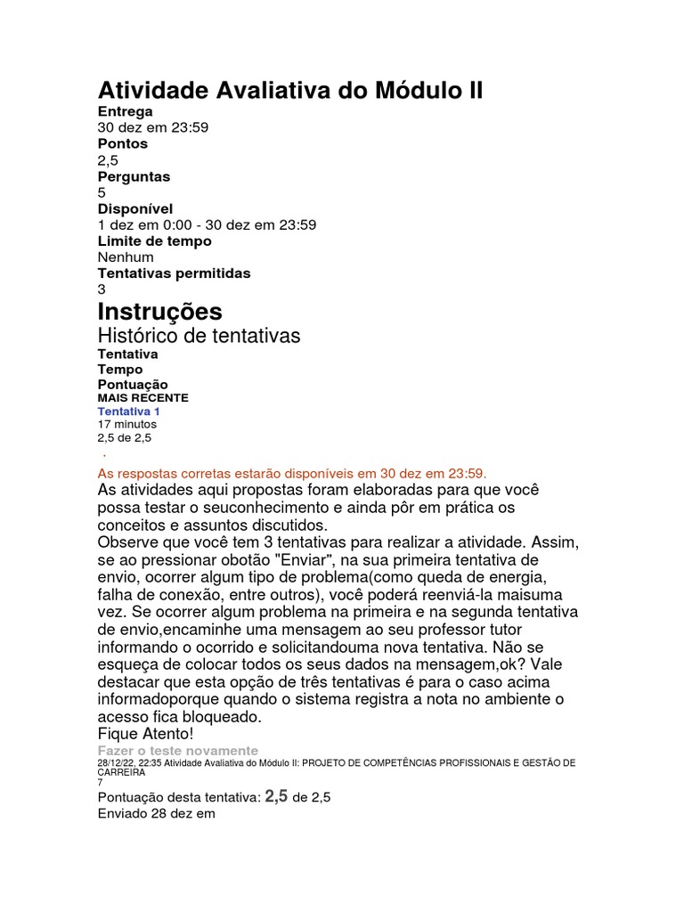 Atividade Avaliativa Do Módulo II | PDF | Análise SWOT