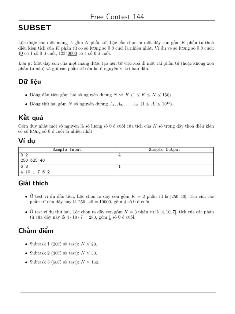 Subset (Vi VN) | PDF