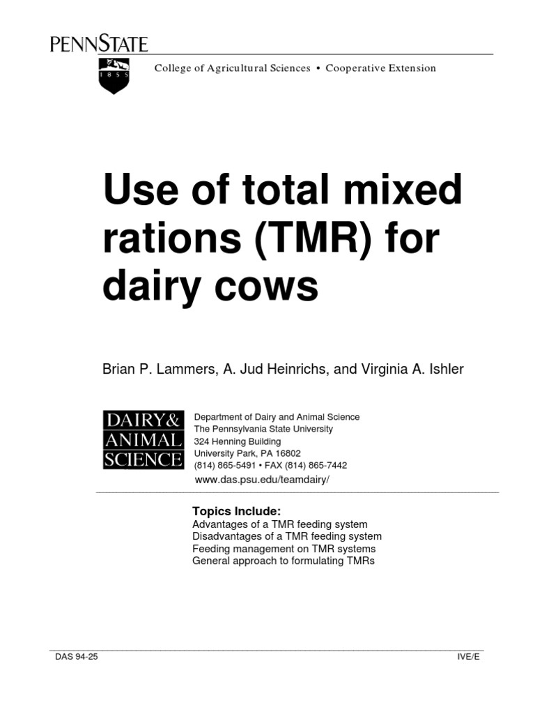 TMR | PDF | Animal Feed | Cattle