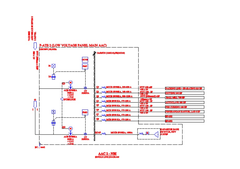 Single Line Diagram ATS 2-Model | PDF