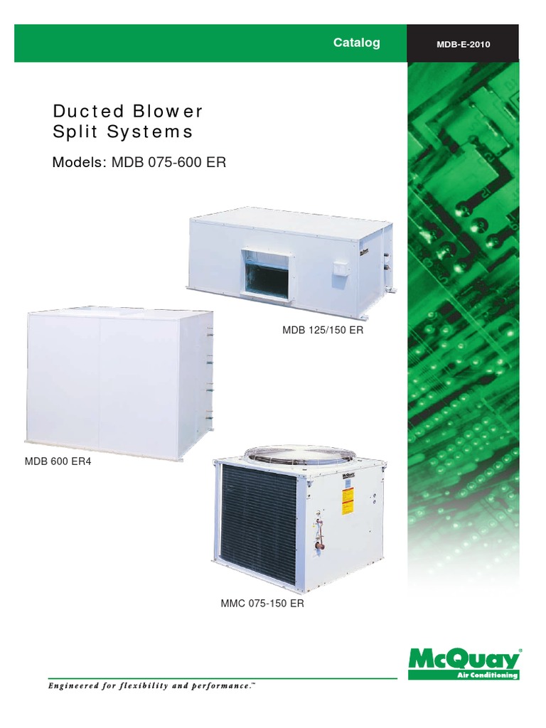 McQuay M4MC-ER Technical Manual Eng | PDF | Electrical Wiring | Air ...
