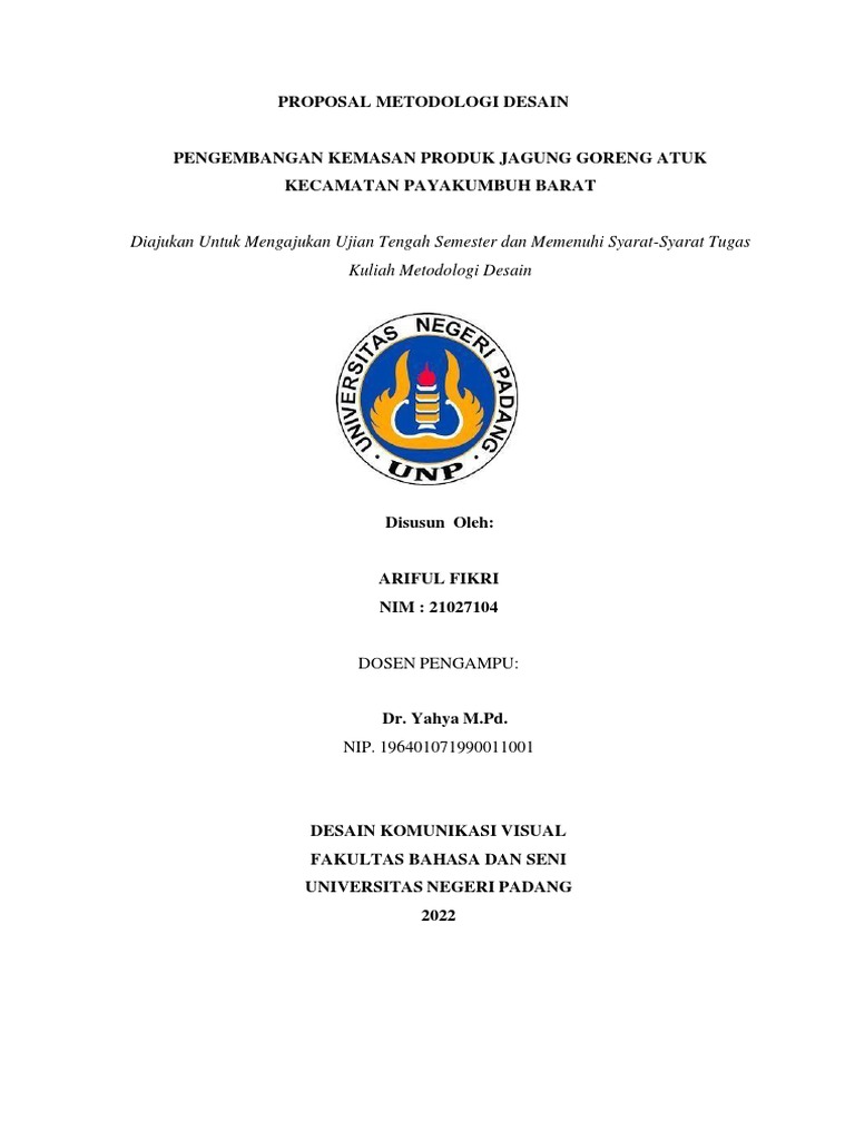 UAS Metodologi Desain - Ariful Fikri - 21027104 | PDF | Seni