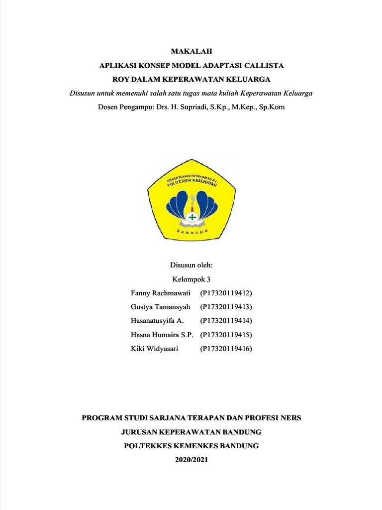 Aplikasi Model Adaptasi Roy dalam Keperawatan | PDF