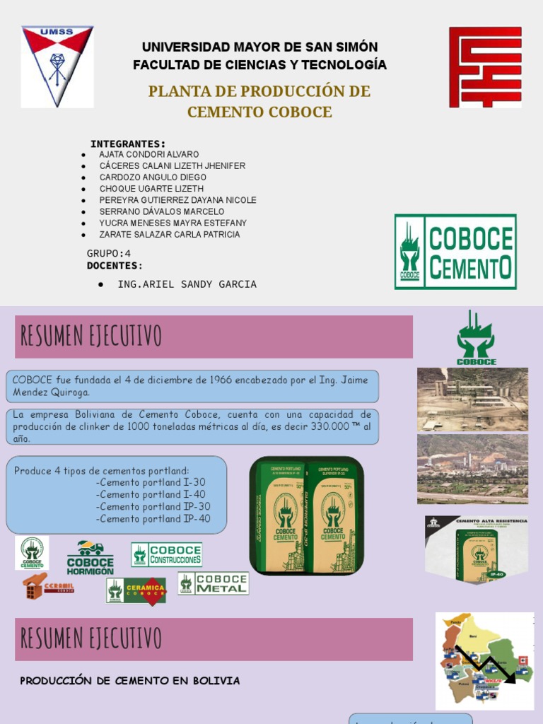 Cemento Coboce - Grupo 4 | PDF | Cemento | Hormigón