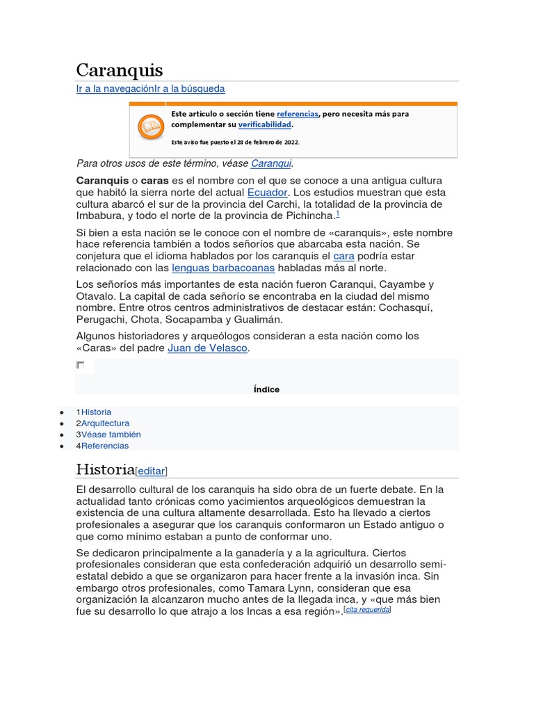 Caranquis | PDF | Imperio Inca | América del Sur