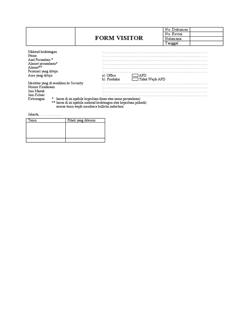 G Form Visitor | PDF