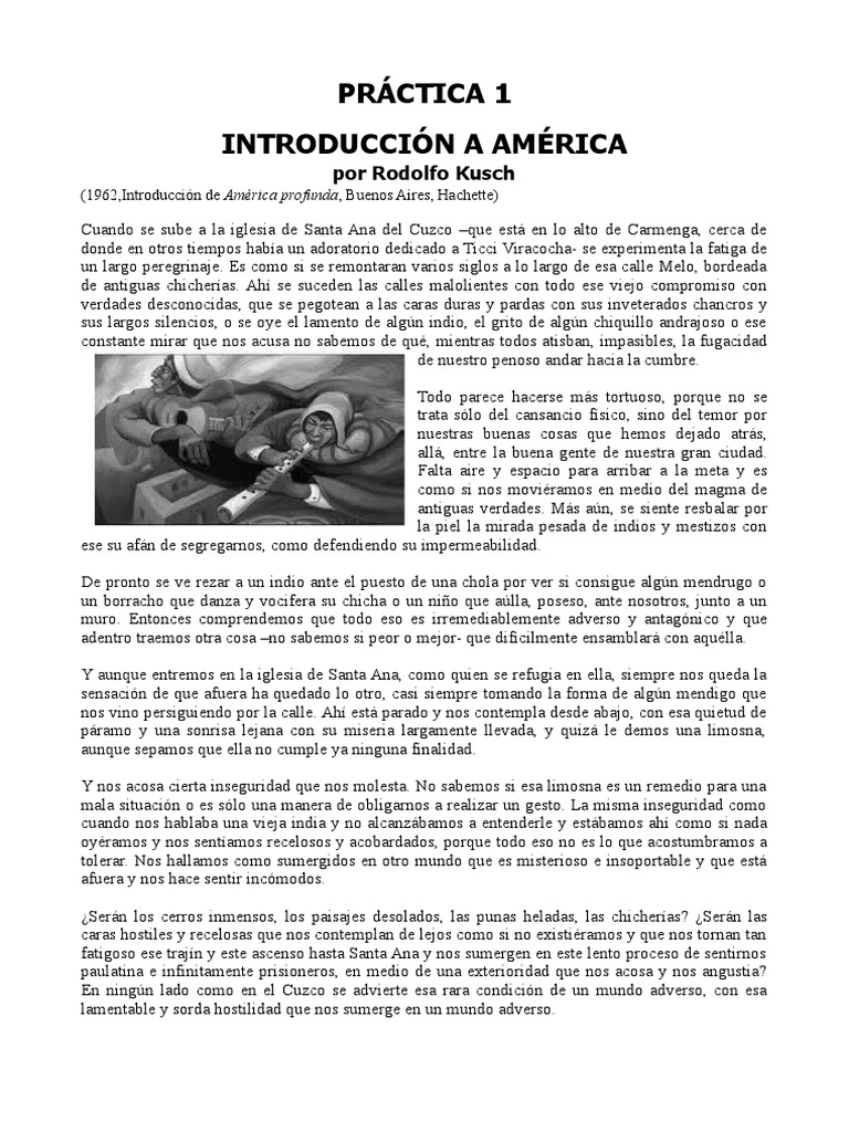 Texto 7 - Rodolfo Kush - Introducción A América | PDF | Verdad | Temor