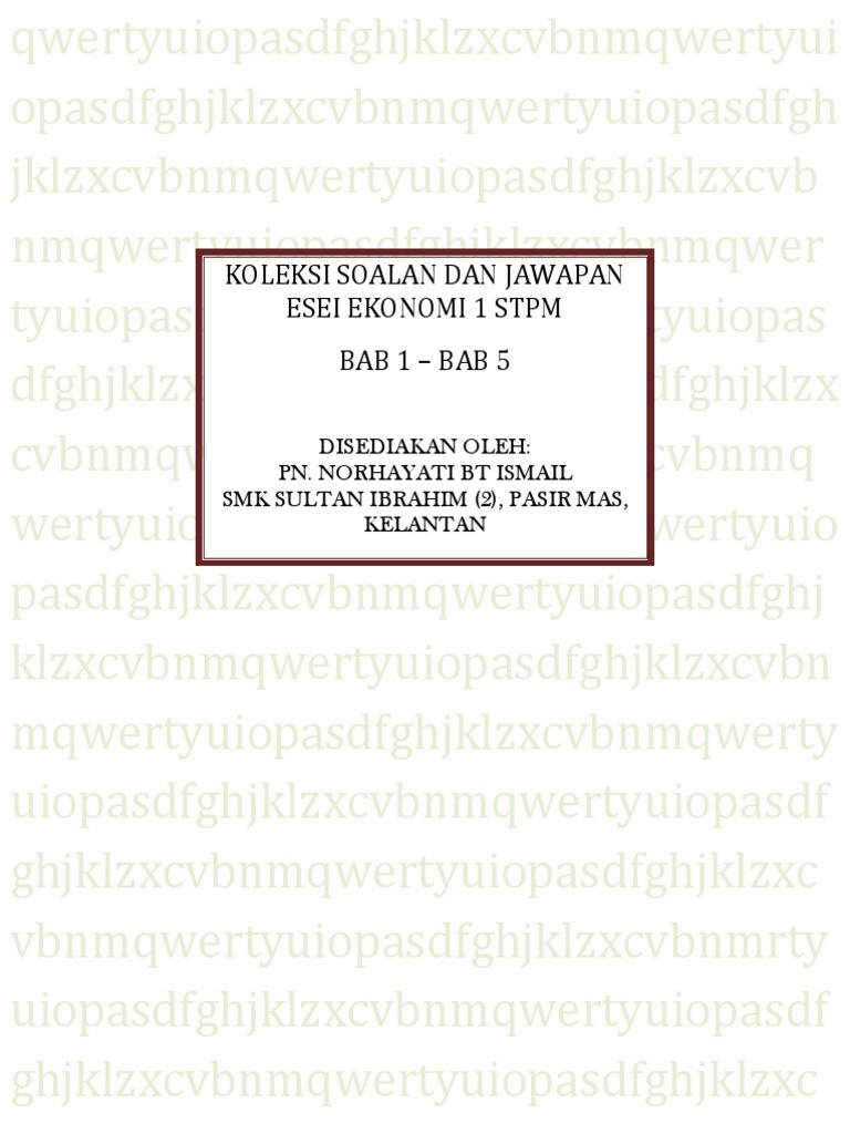 Esei Eko Sem 1 | PDF