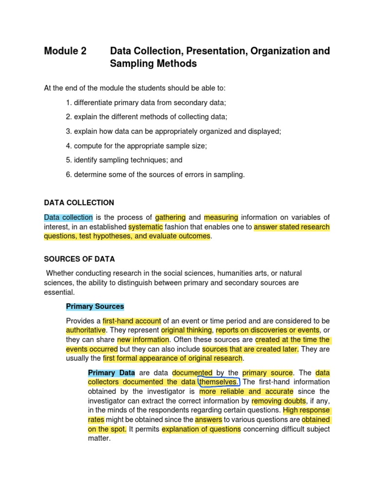 Module 2 | PDF | Sampling (Statistics) | Histogram