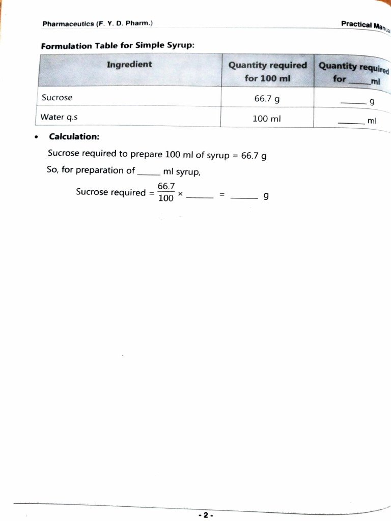 Simple Syrup Preparation Guide | PDF | Sucrose | Syrup