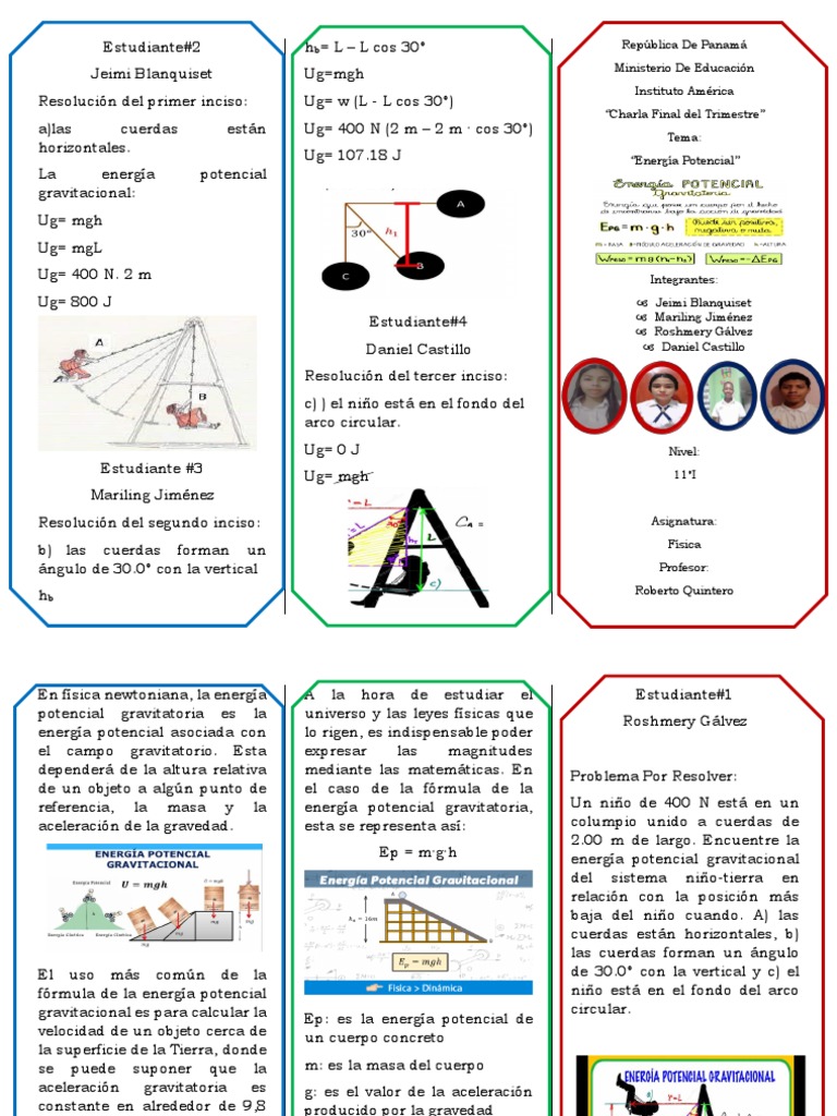 Triptico de Fisica JNRD | PDF | Gravedad | Energía potencial