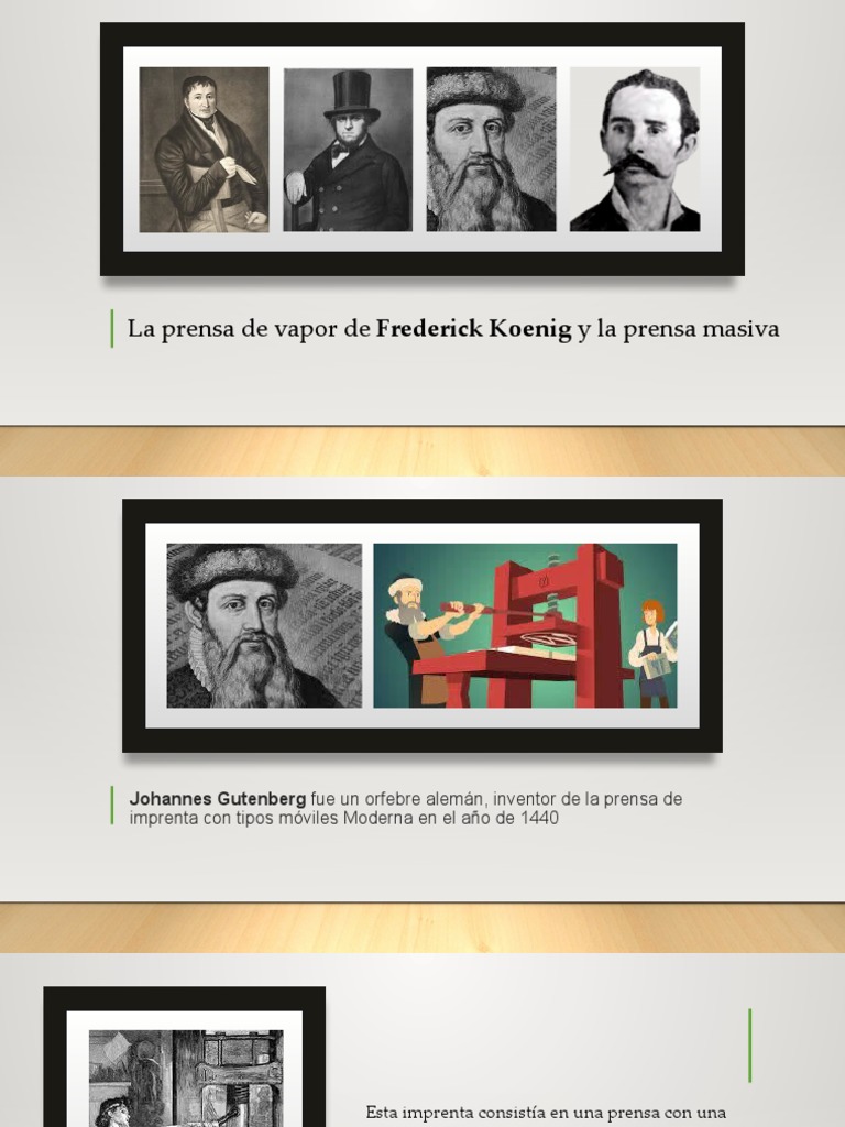 Prensa masiva de Friedrich Koenig y principios de la prensa masiva ...