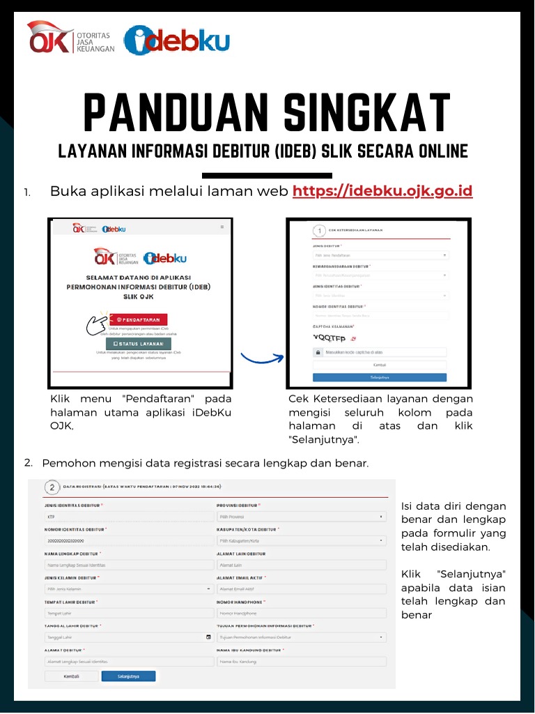 Tata Cara Permohonan Informasi Debitur SLIK Online Pada Aplikasi Idebku ...